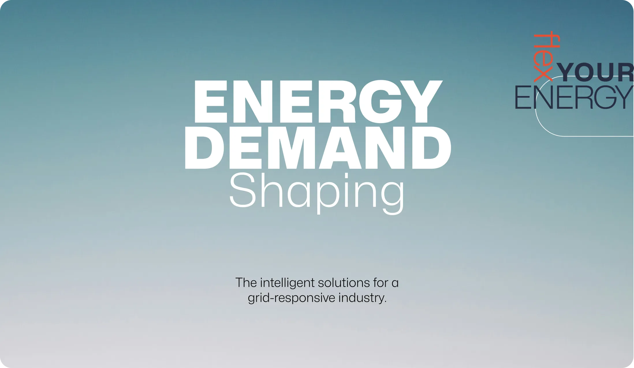 Energy Demand Shaping | data cybernetics